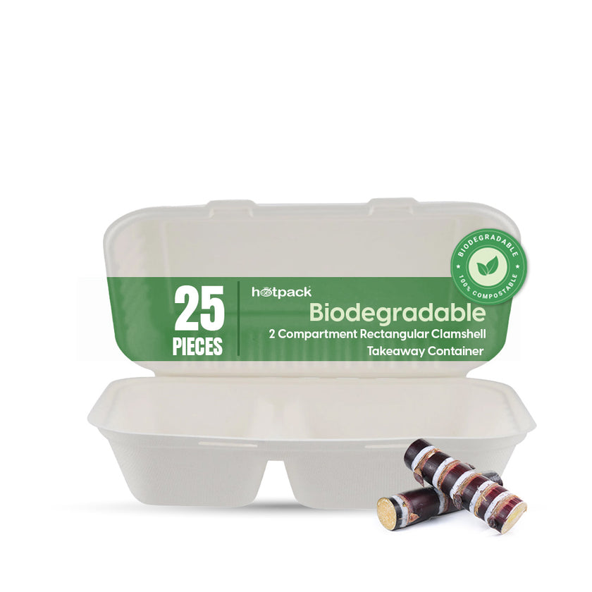 Biodegradable Disposable Rectangular Clamshells | India – Hotpack India