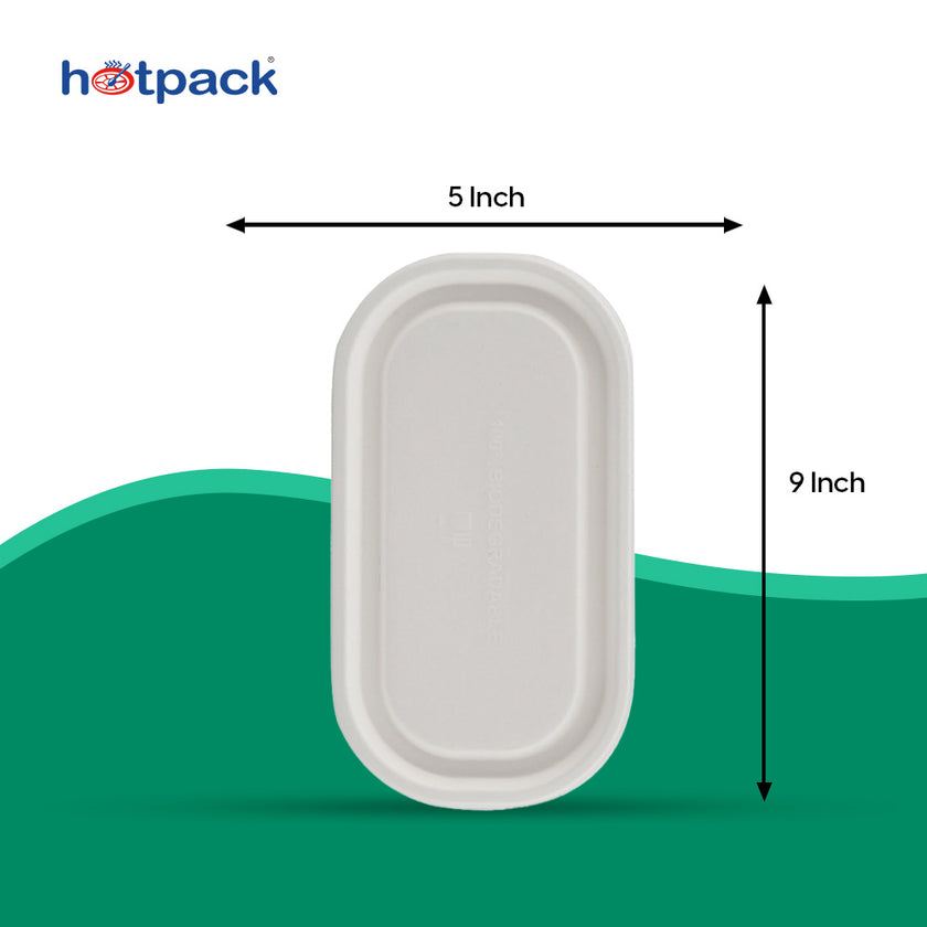 Biodegradable and disposable Oval containers lid only – Hotpack India