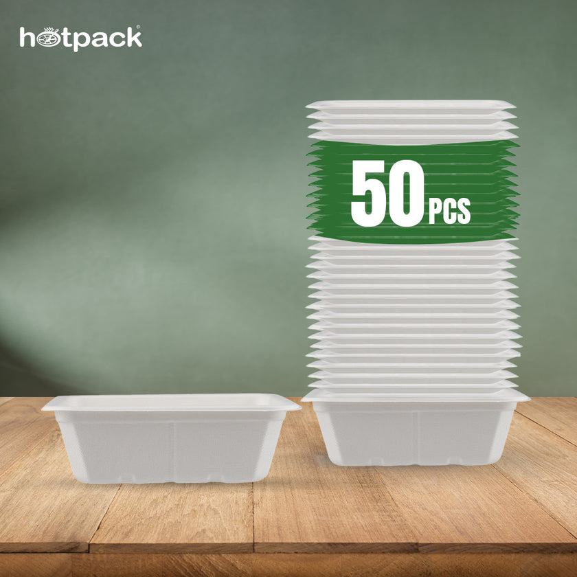 Biodegradable and disposable Rectangular containers base only – Hotpack ...