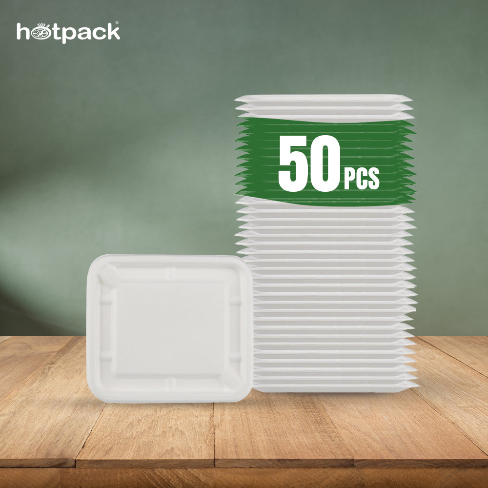 Biodegradable Rectangular container Lid | India – Hotpack India