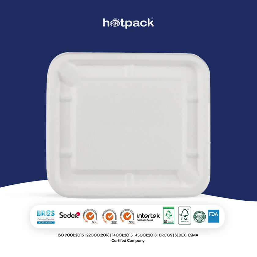 Biodegradable Rectangular container Lid | India – Hotpack India